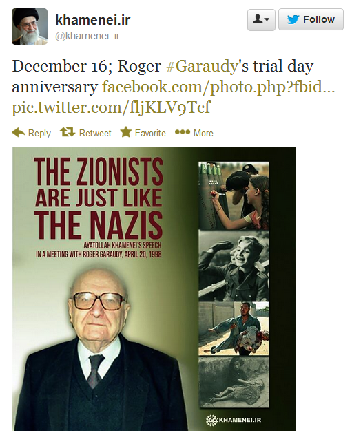 Where's the Coverage? Ayatollah Khamenei Tweets "Zionists are Just Like ...